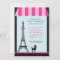 Eiffel Tower Girl Birthday Invitation | Zazzle