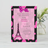 Eiffel Tower Paris Birthday Invitations | Zazzle