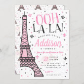 Eiffel Tower Paris Birthday Party Girl Invitation | Zazzle