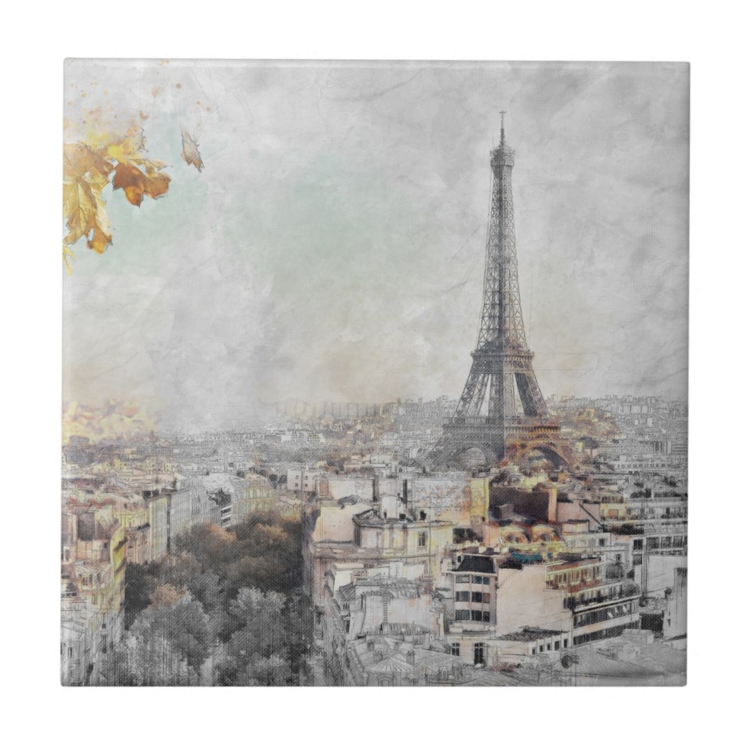 Eiffel Tower. Paris, France Ceramic Tile | Zazzle