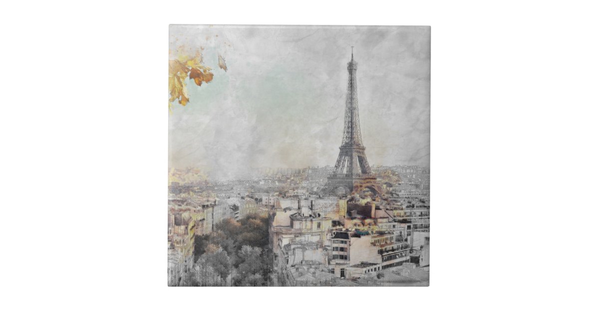 Eiffel Tower. Paris, France Ceramic Tile | Zazzle