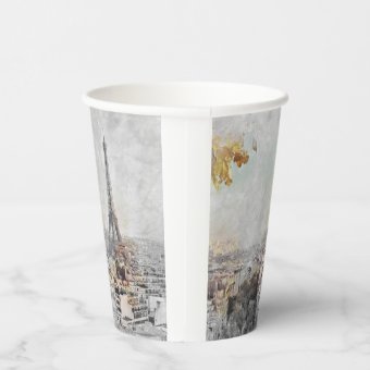 Eiffel Tower. Paris, France Paper Cups | Zazzle