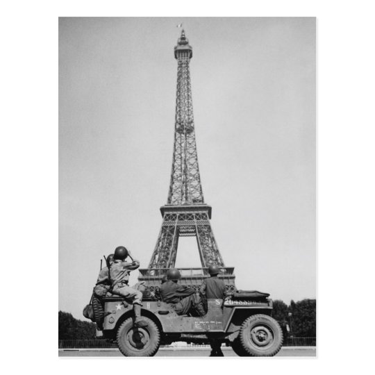 Eiffel Tower Paris France WW2 Postcard | Zazzle.com