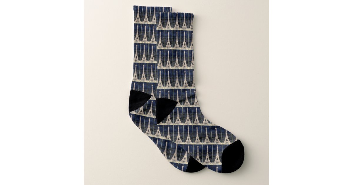 Eiffel Tower Pattern Socks | Zazzle.com