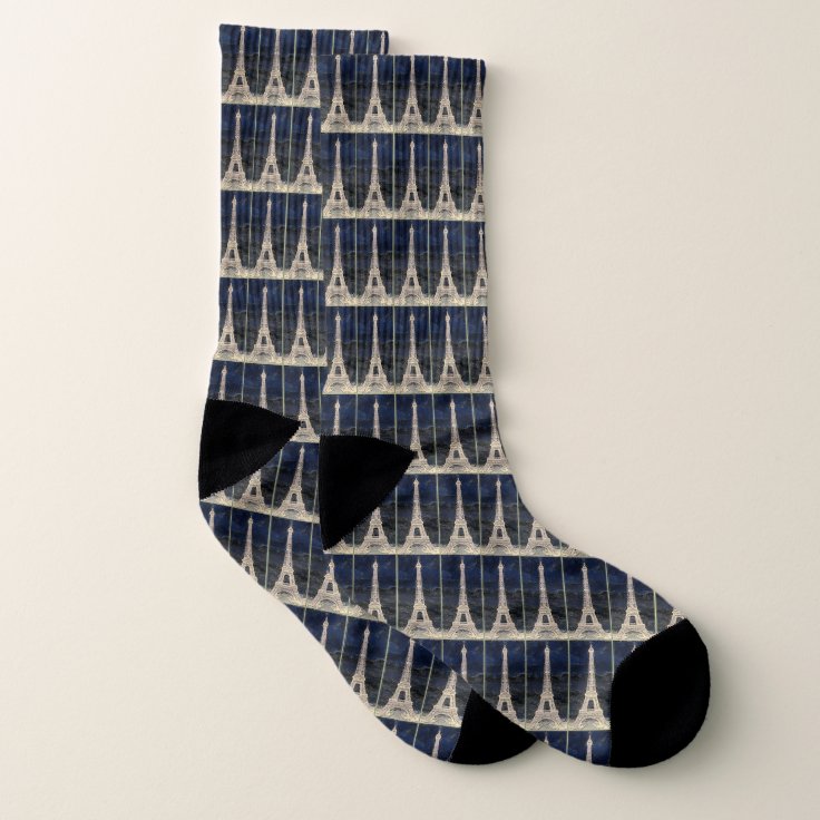 Eiffel Tower Pattern Socks | Zazzle