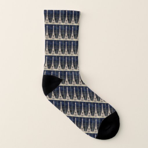 Eiffel Tower Pattern Socks | Zazzle
