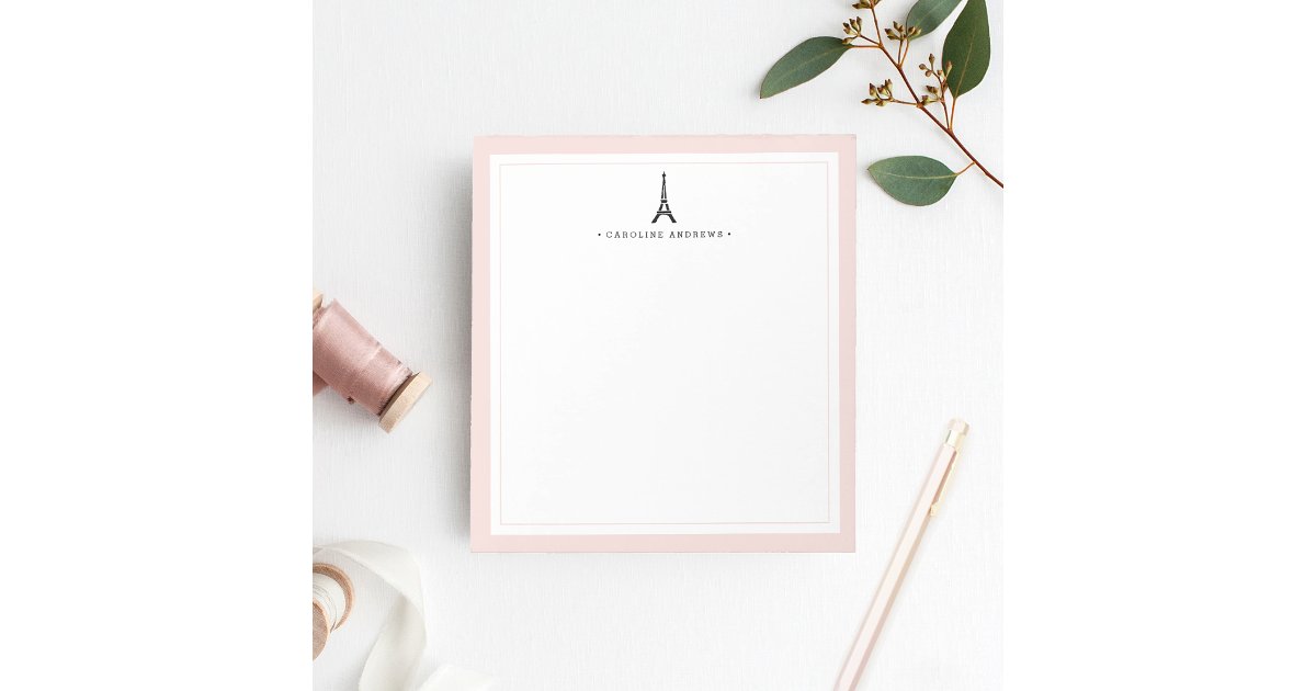 Eiffel Tower Personalized Notepad | Zazzle