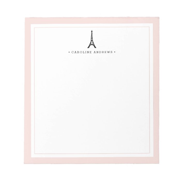 Eiffel Tower Personalized Notepad | Zazzle.com