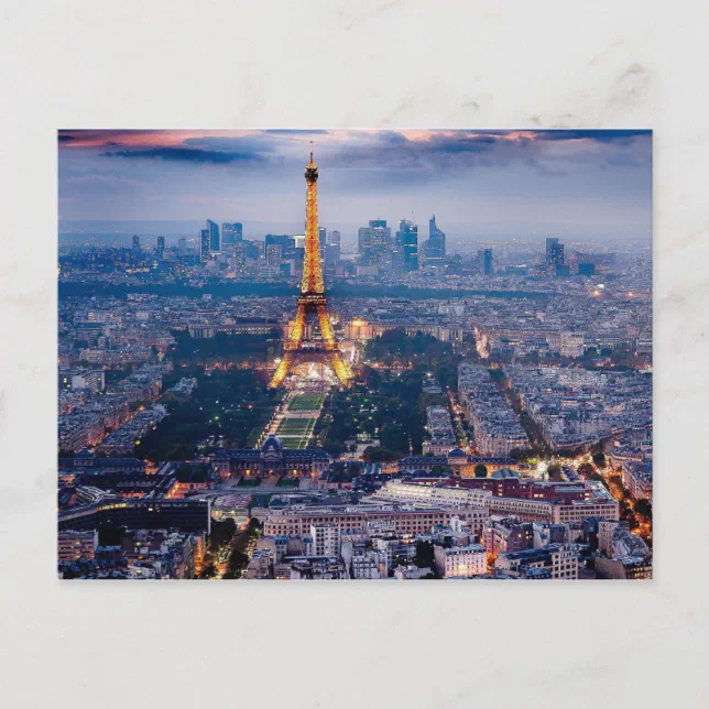 Eiffel tower postcard | Zazzle