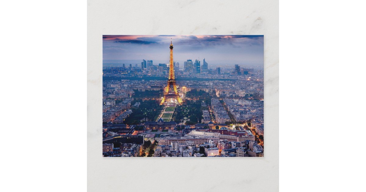 Eiffel tower postcard | Zazzle
