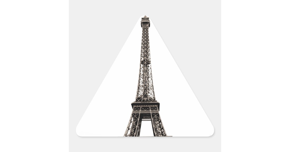 Eiffel Tower Triangle Sticker | Zazzle