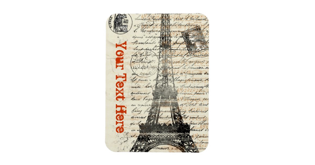 Eiffel Tower Vintage French Flexible Magnet | Zazzle