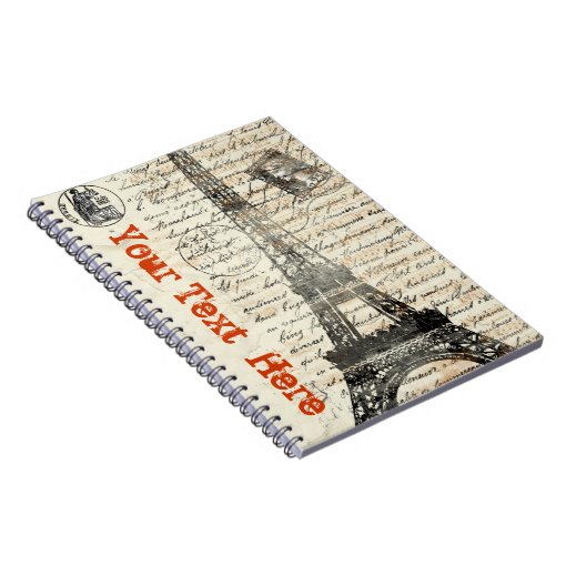 Eiffel Tower Vintage French Notebook | Zazzle