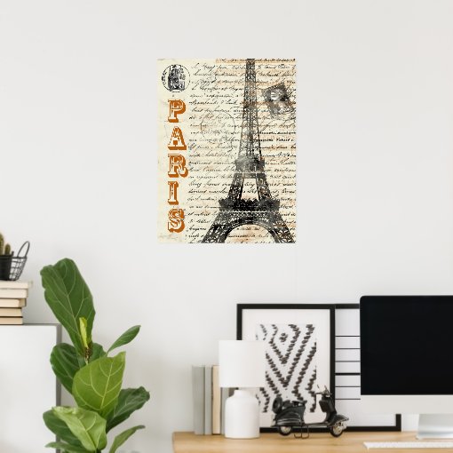 Eiffel Tower Vintage French Poster | Zazzle