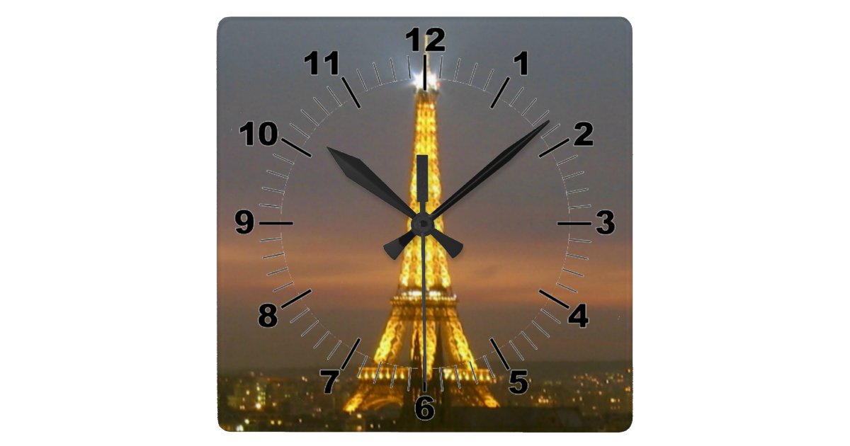 Eiffel Tower Wall Clock | Zazzle