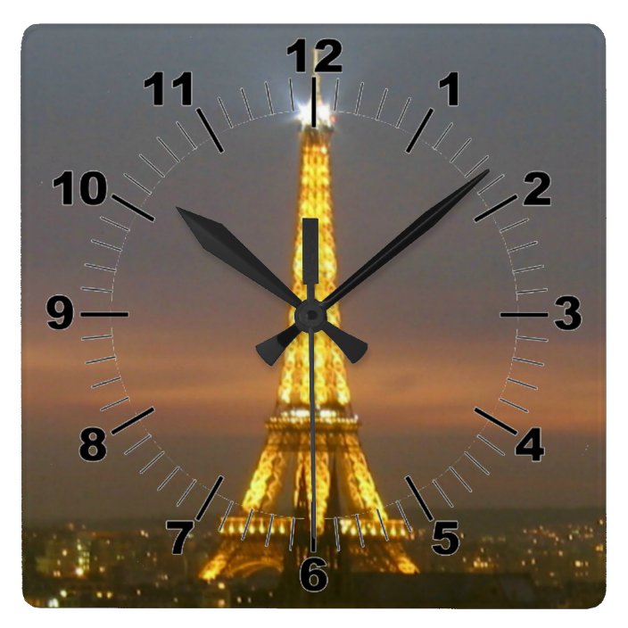 Eiffel Tower Wall Clock | Zazzle.com