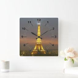 Eiffel Tower Wall Clock | Zazzle