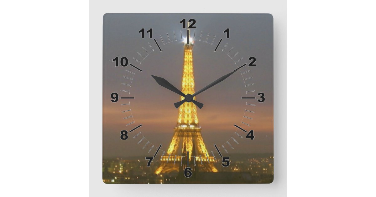 Eiffel Tower Wall Clock | Zazzle