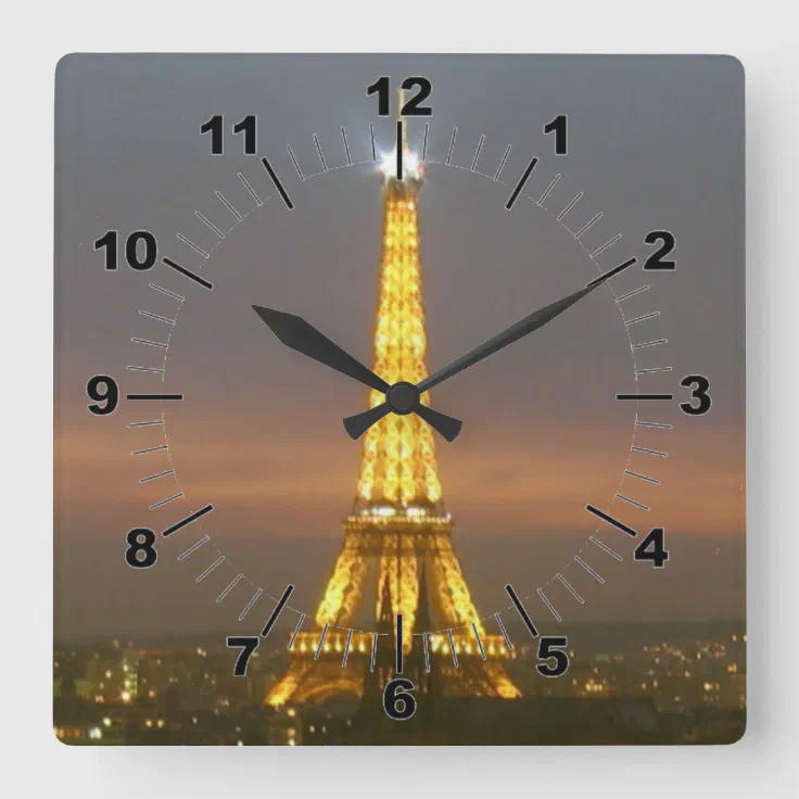 Eiffel Tower Wall Clock | Zazzle
