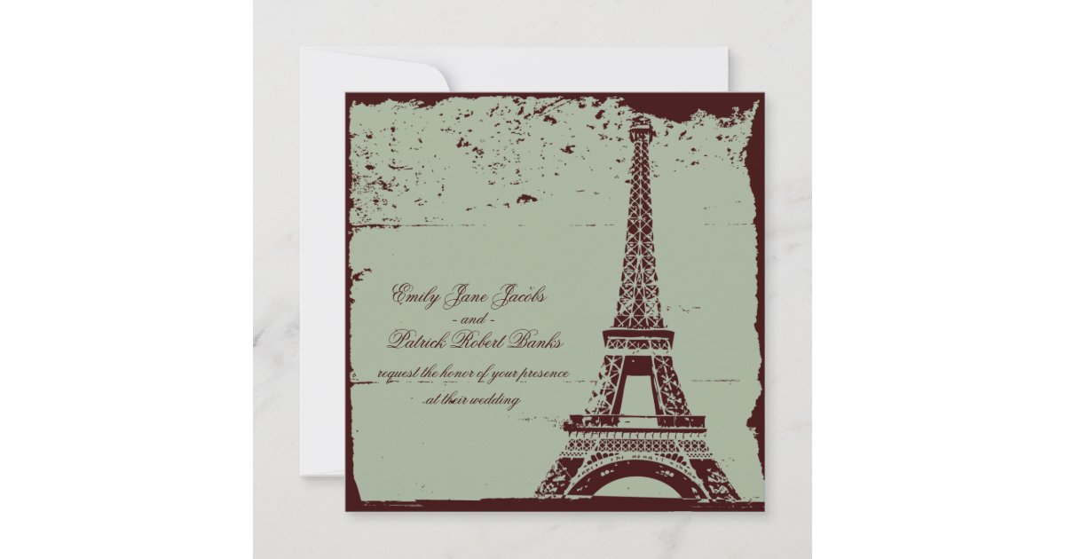 Eiffel Tower Wedding Invitations | Zazzle