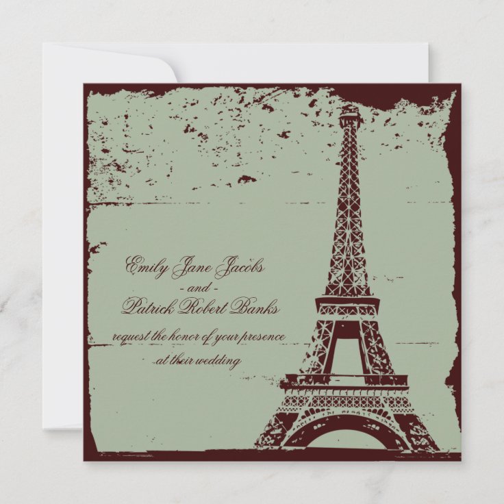 Eiffel Tower Wedding Invitations | Zazzle