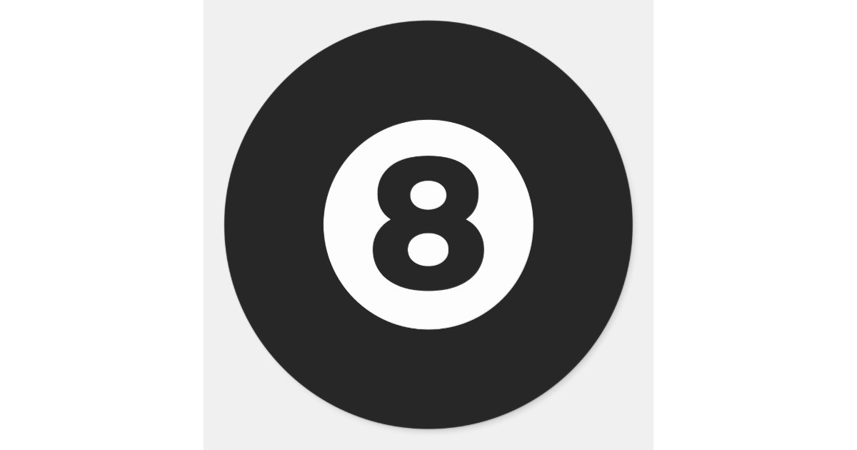 Eight Ball Classic Round Sticker | Zazzle