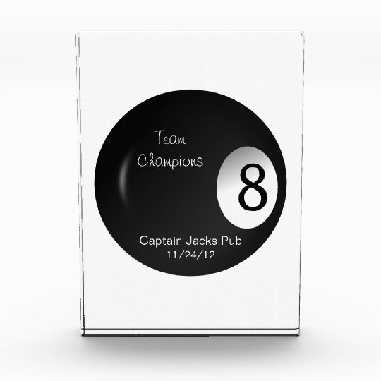 Eight Ball Crystal Billiard Sports Trophy Award | Zazzle.com