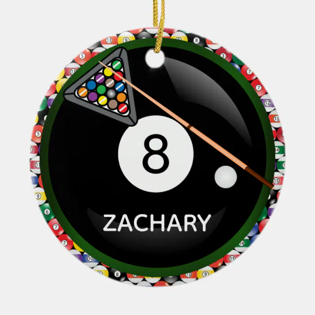 Eight Ball Game Ceramic Ornament | Zazzle
