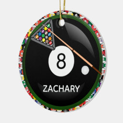 Eight Ball Game Ceramic Ornament | Zazzle