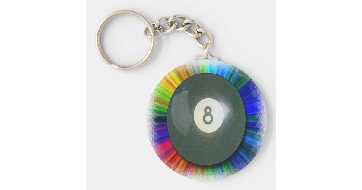 Eight Ball Keychain | Zazzle.com