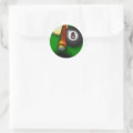 Eight Ball Pool and Billiards Classic Round Sticker | Zazzle