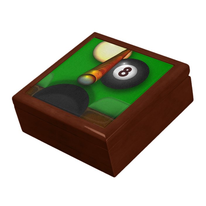 Eight Ball Pool and Billiards Jewelry Box | Zazzle