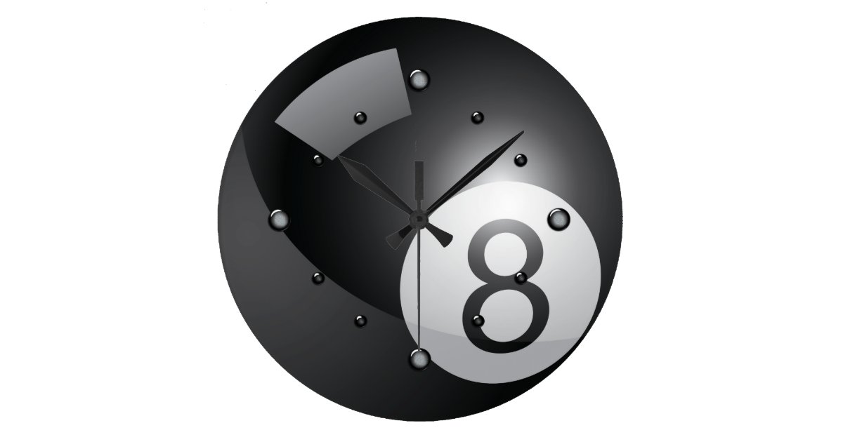 Eight Ball Wall Clock | Zazzle.com