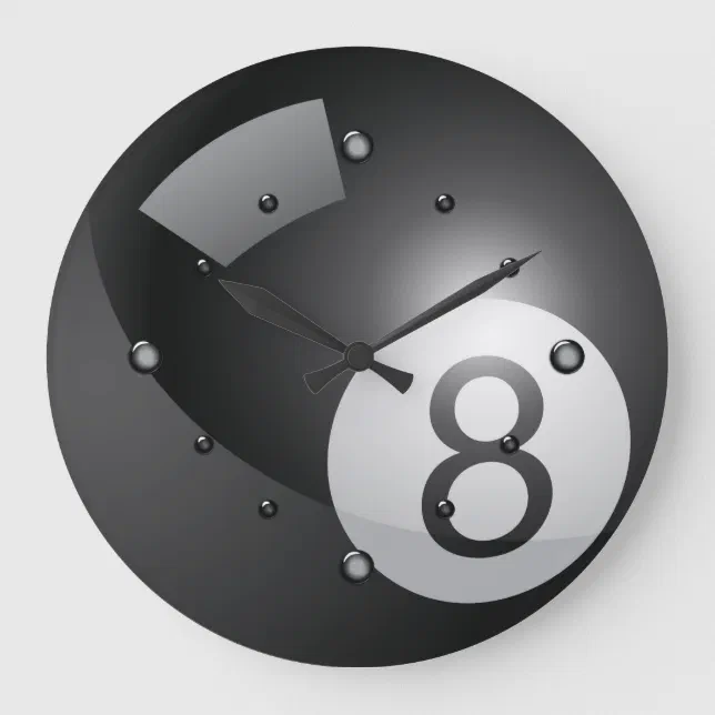 Eight Ball Wall Clock | Zazzle