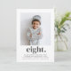 Eight Square Photo First Birthday Invitation | Zazzle