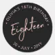 Eighteen | Rose gold Lettering 18th Birthday Classic Round Sticker | Zazzle