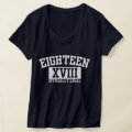 EIGHTEEN XVIII Officially Legal 18th Birthday Tee | Zazzle