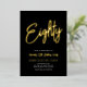 Eighty | Black Chic Script 80th Birthday Party Foil Invitation | Zazzle
