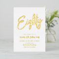 Eighty | Chic Foil Script 80th Birthday Party Foil Invitation | Zazzle