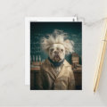 Einstein Pup in Lab Coat Postcard | Zazzle