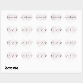 EKG heartbeat on graph paper, PhD (doctor) pulse Heart Sticker | Zazzle
