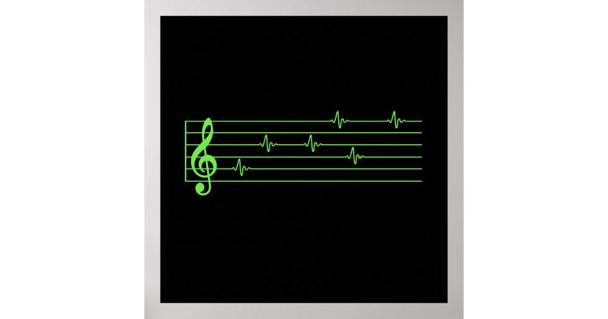 EKG Music Score Poster | Zazzle