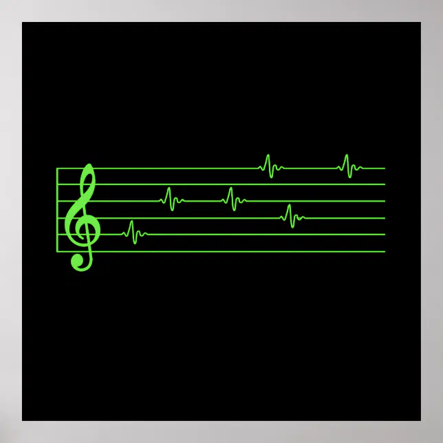 EKG Music Score Poster | Zazzle