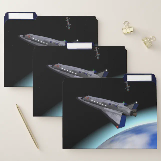 El Al Maslool Space Shuttle File Folder | Zazzle