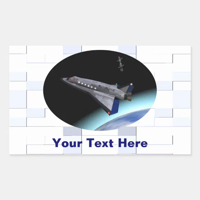 El Al Maslool Space Shuttle Rectangular Sticker | Zazzle