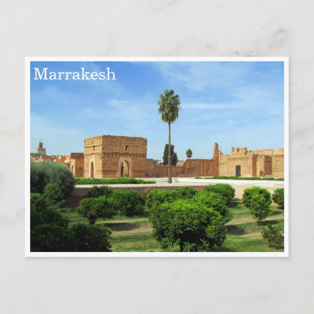 el badi marrakesh postcard | Zazzle