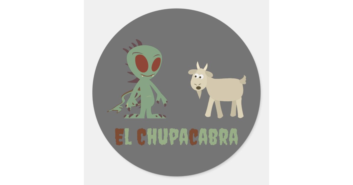 El Chupacabra Classic Round Sticker | Zazzle