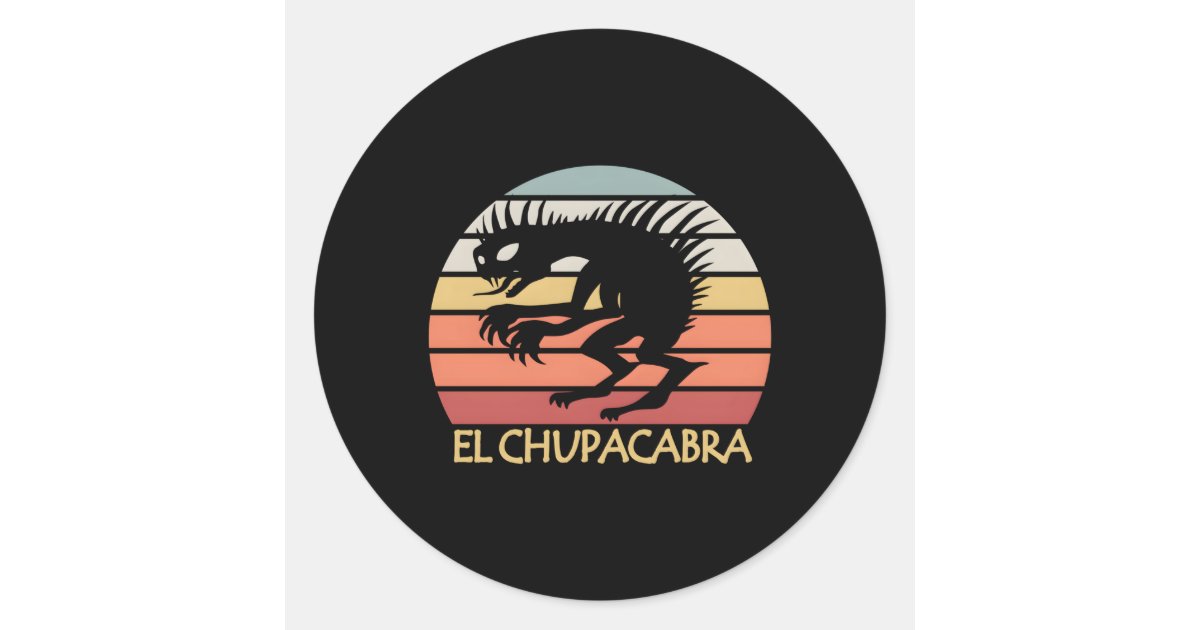 El Chupacabra Urban Creatures And Cryptids Classic Round Sticker | Zazzle