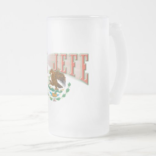 El Jefe Frosted Glass Beer Mug | Zazzle