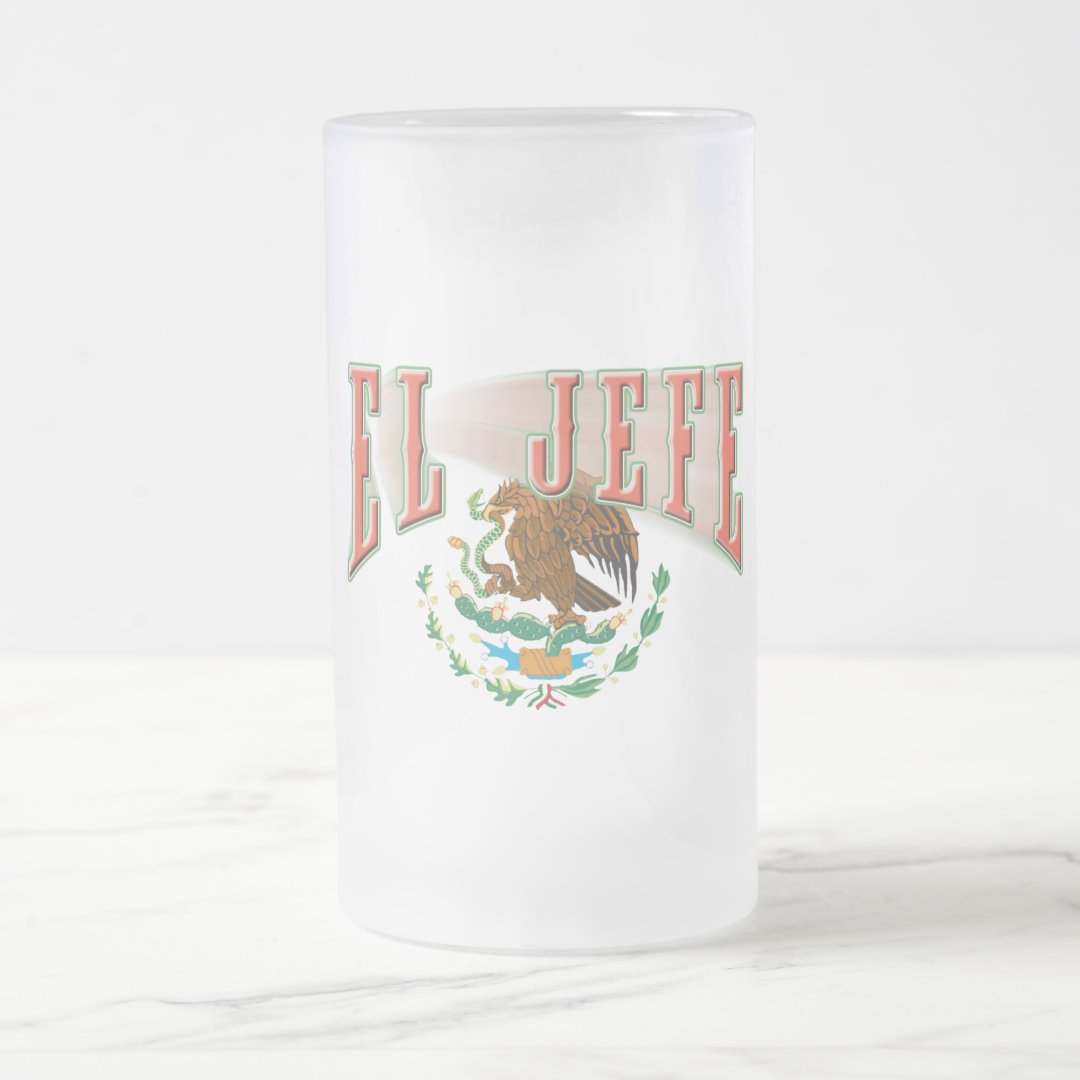 El Jefe Frosted Glass Beer Mug | Zazzle